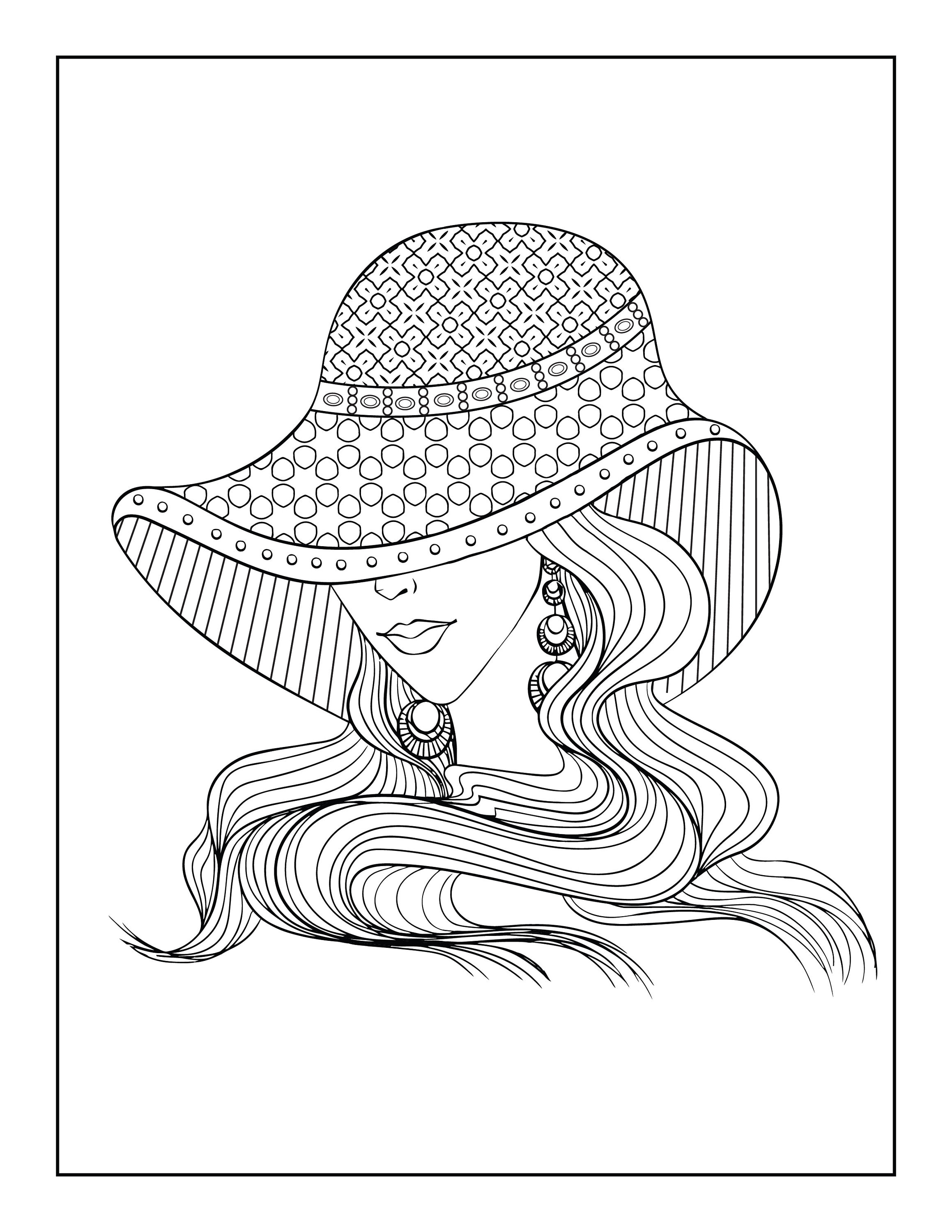 Ladies Hats Coloring Pages