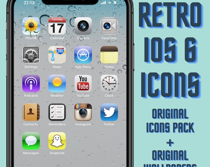 IPhone Ios 16 Retro Old App Icons Pack - Ios 6 Style Original App Icons ...