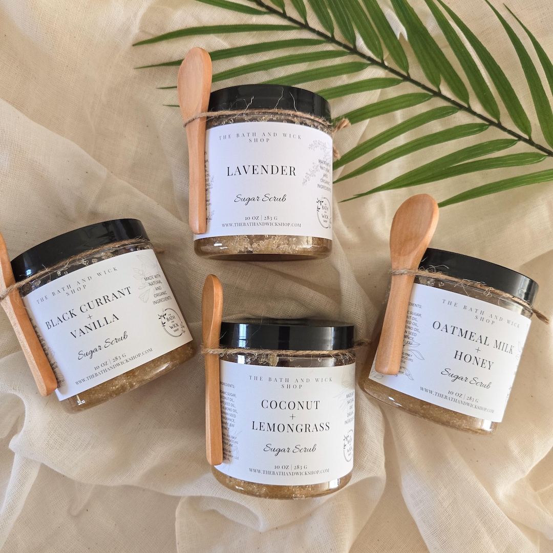 All Natural + Organic Sugar Scrubs | Hand + Body Skincare - Etsy