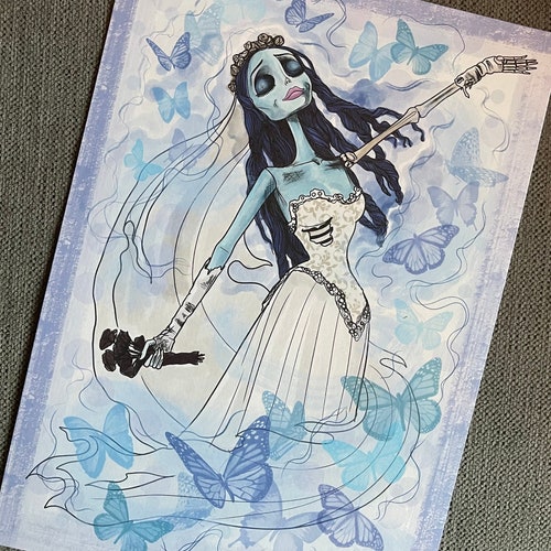 Tim Burton's Corpse Bride Pen Biro Drawing Signed Art - Etsy