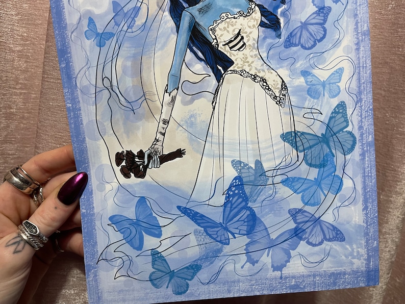 Corpse Bride • Tim Burton, Emily and Butterflies • A4 Art Print - Etsy
