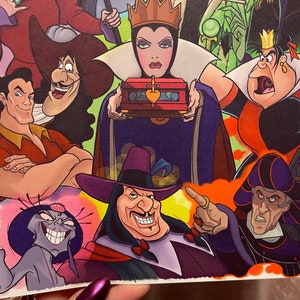 Disney Villains Art Print • A4 Matte Illustration - Etsy