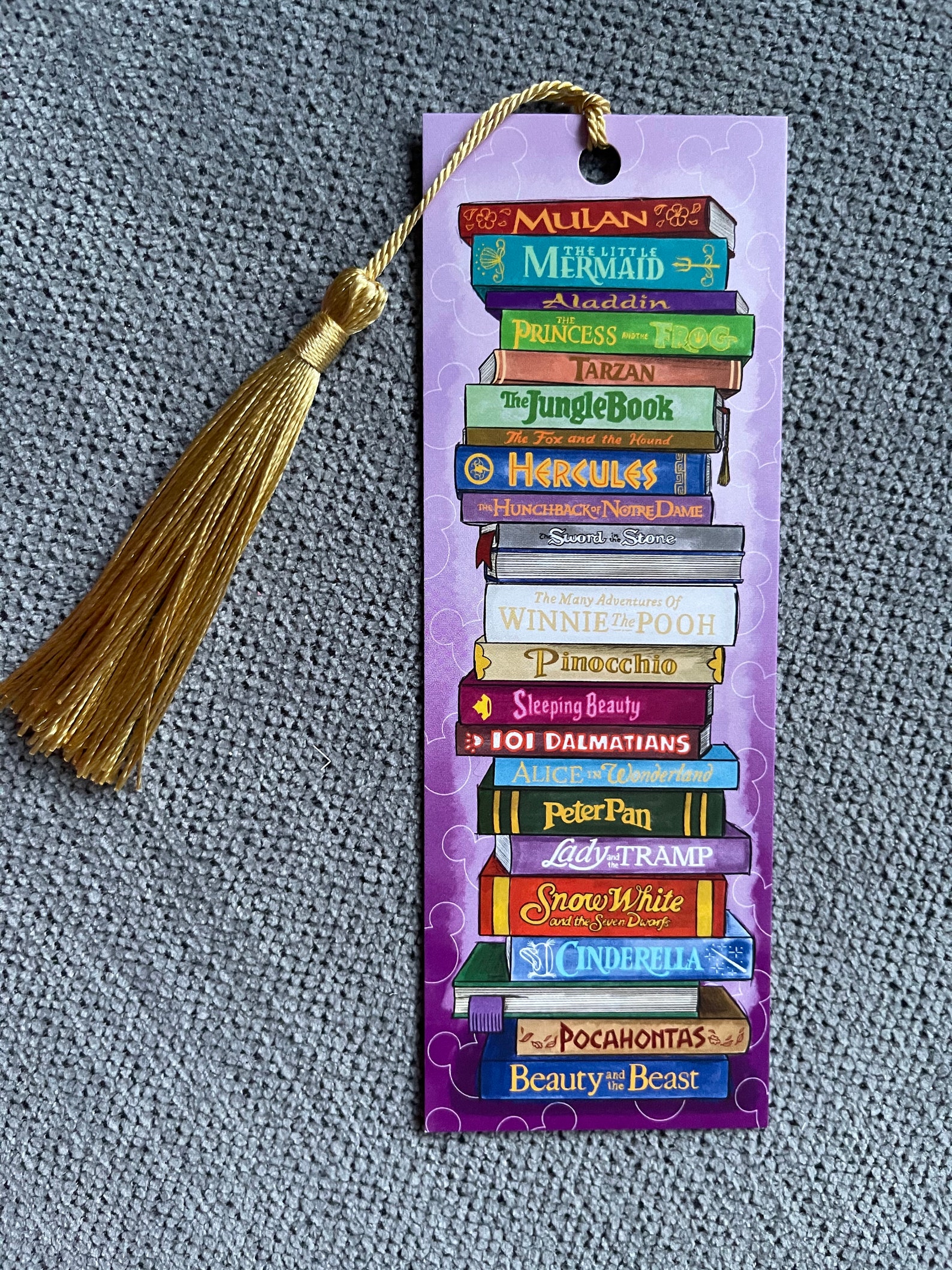 Disney Stack of Books Bookmark - Etsy