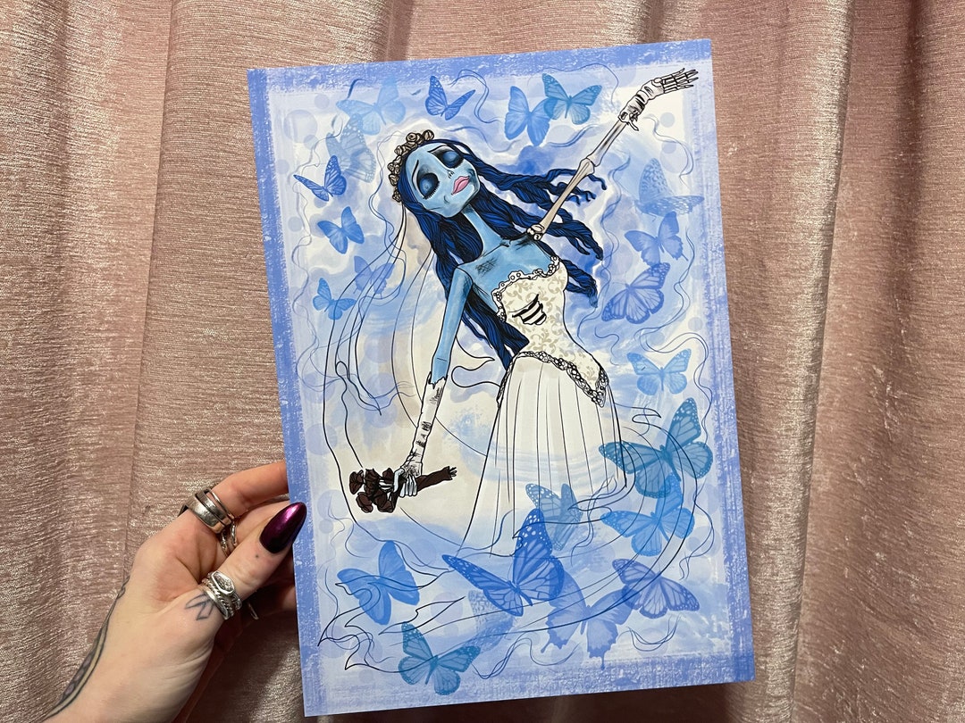 Corpse Bride • Tim Burton, Emily and Butterflies • A4 Art Print - Etsy