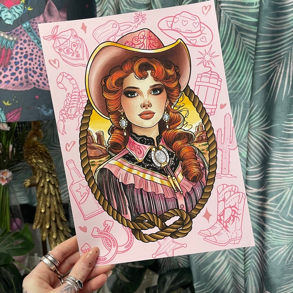 Cowgirl Pin Up - Etsy