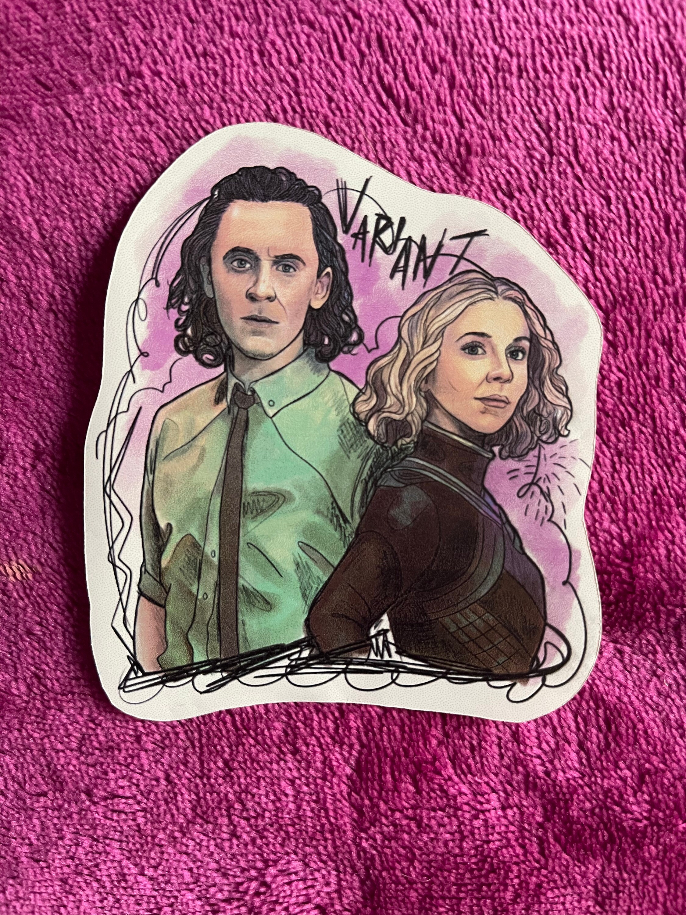 Disney Marvel Loki And Sylvie Vinyl Glossy Sticker Etsy