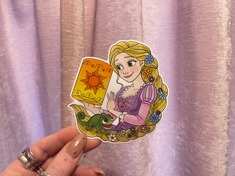 Tangled Rapunzel and Pascal Large Vinyl Sticker - Etsy