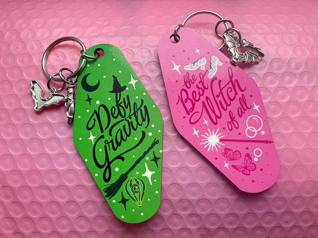 Wicked Elphaba and Glinda Dual Sided Motel Style Key Chain - Etsy