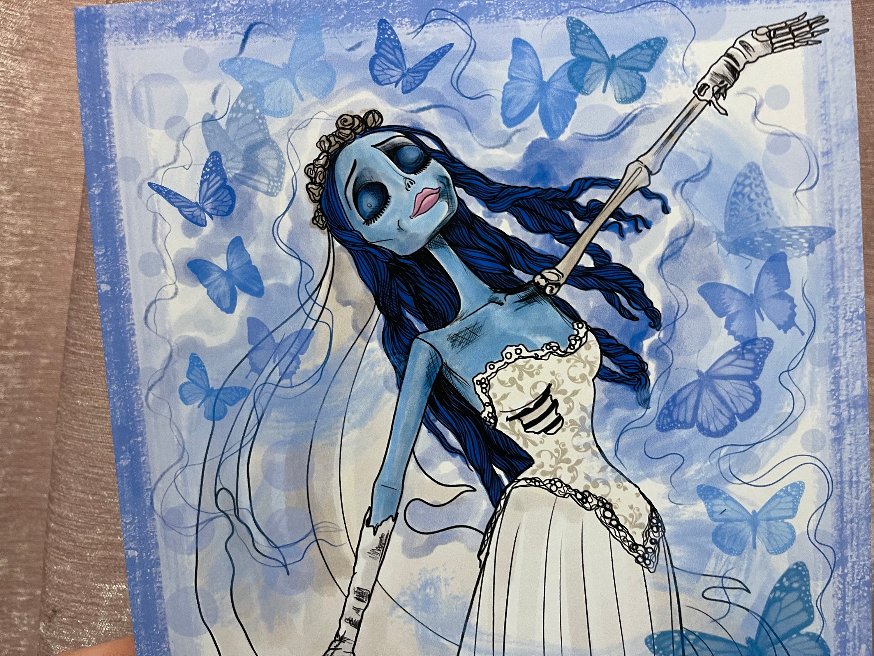 Corpse Bride • Tim Burton, Emily and Butterflies • A4 Art Print - Etsy