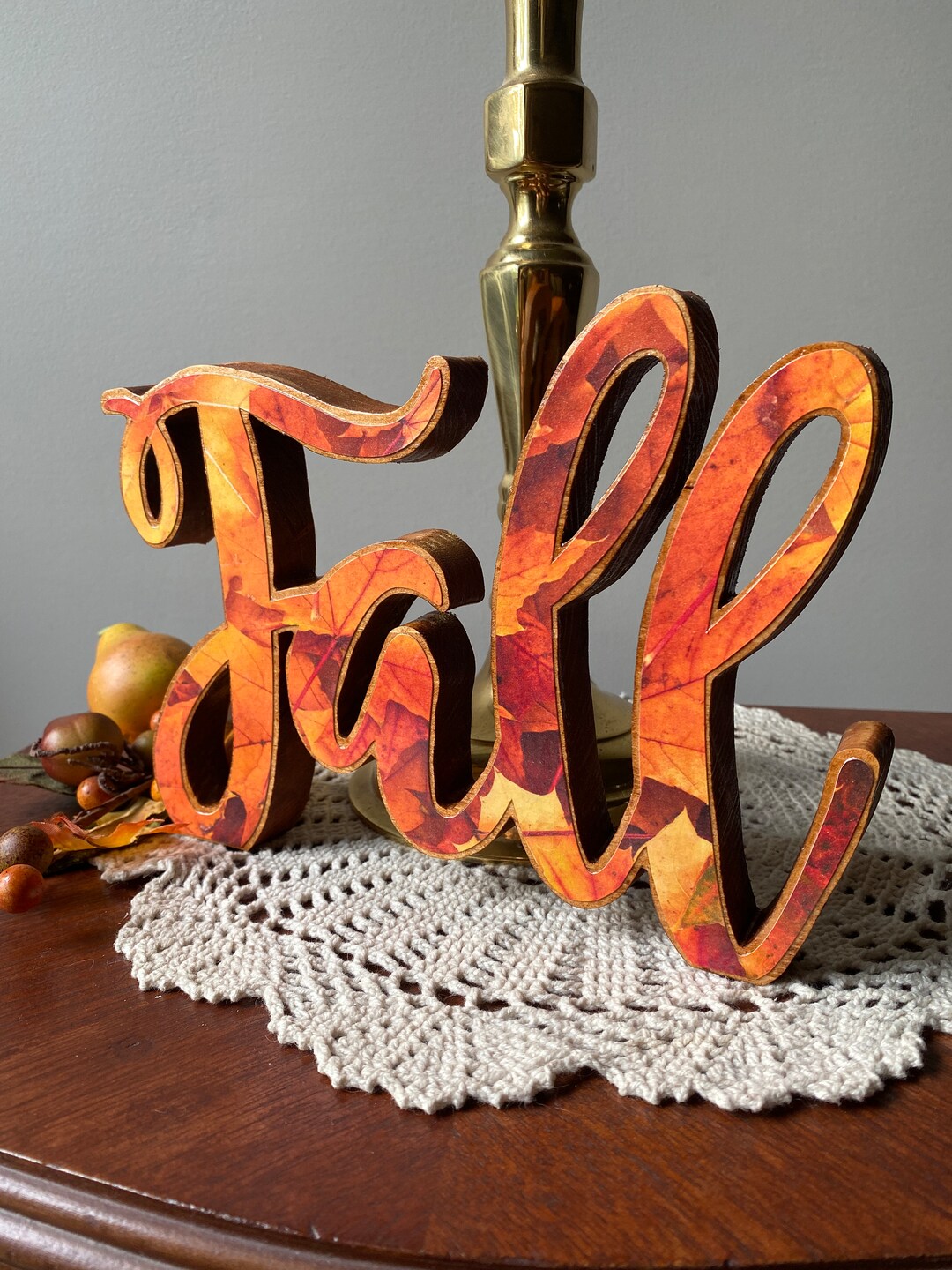 Fall Wood Cutout, Fall Wood Decor, Tiered Tray Decor, Shelf Sitter ...