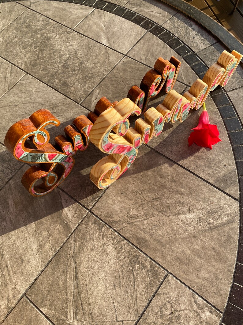 Summer Wood Cutout Summer Watermelon Wood Decor Tiered Tray - Etsy