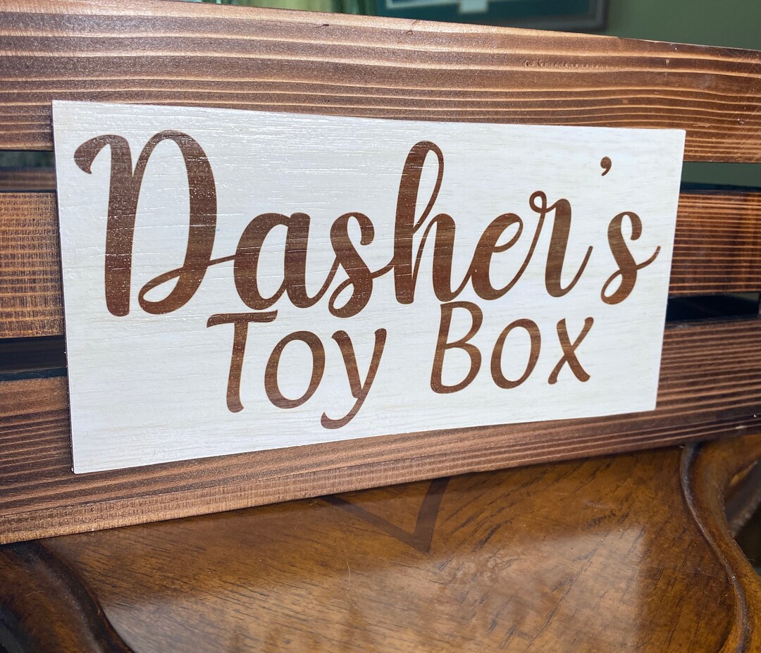 Toy Box Name Sign Toy Box Sign for Dogs Toy Box Sign for - Etsy