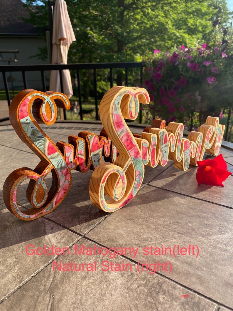 Summer Wood Cutout Summer Watermelon Wood Decor Tiered Tray - Etsy