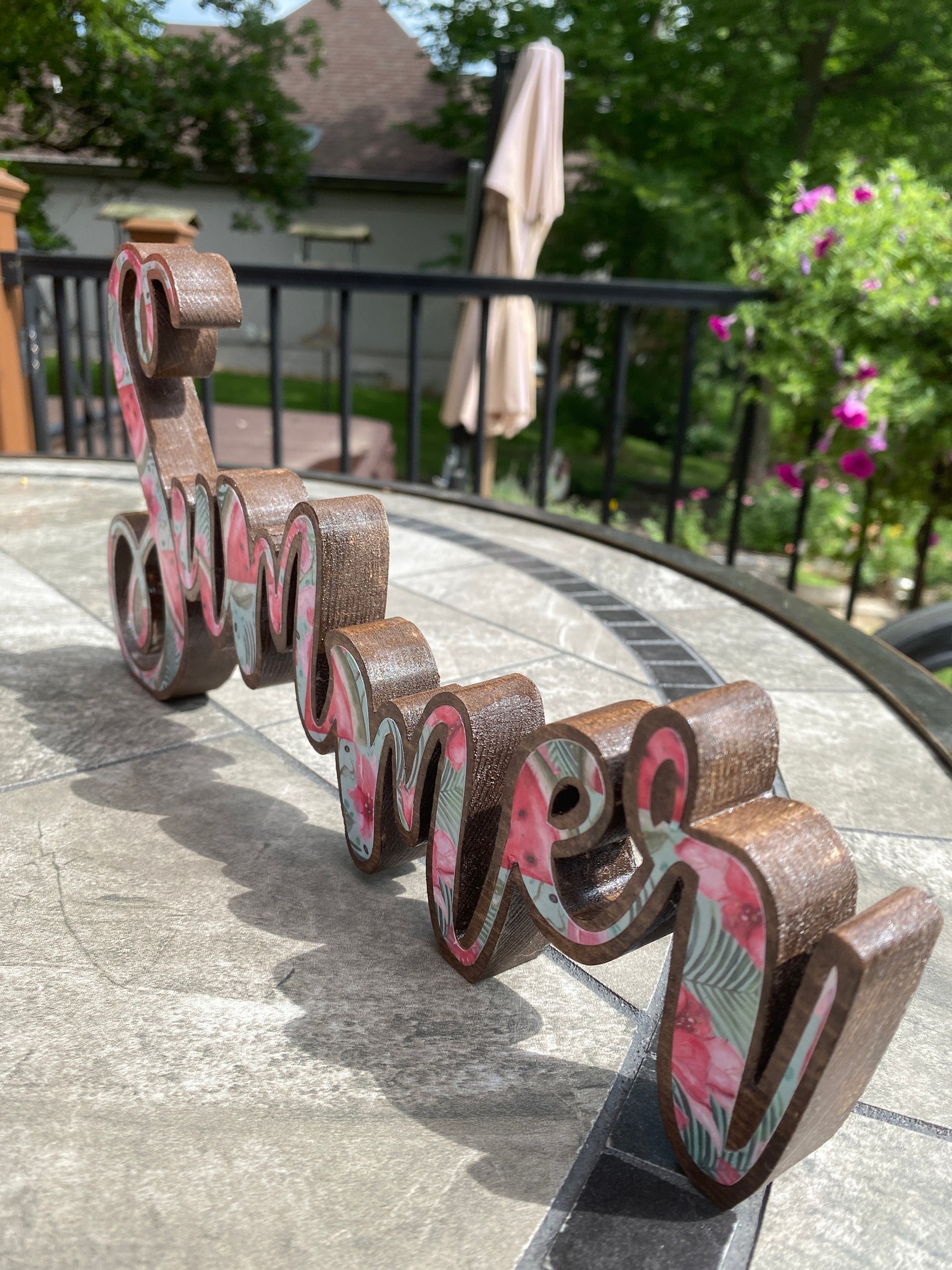 Summer Wood Cutout Summer Watermelon Wood Decor Tiered Tray - Etsy