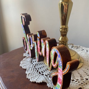 Spring Wood Cutout, Spring Flower Wood Decor, Tiered Tray Decor, Shelf ...