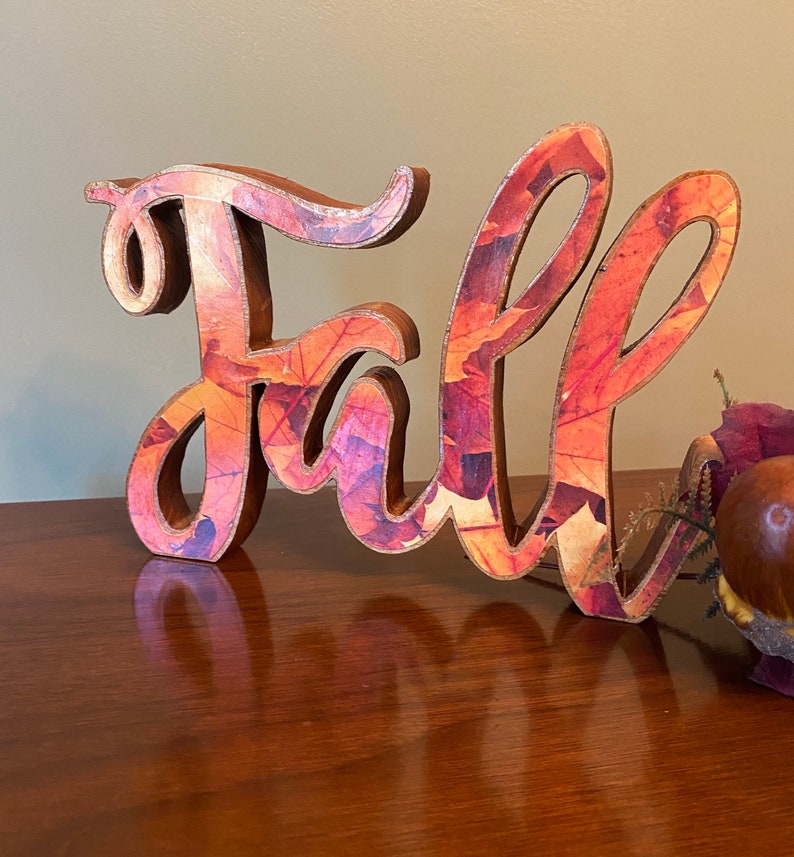 Fall Wood Cutout, Fall Wood Decor, Tiered Tray Decor, Shelf Sitter ...