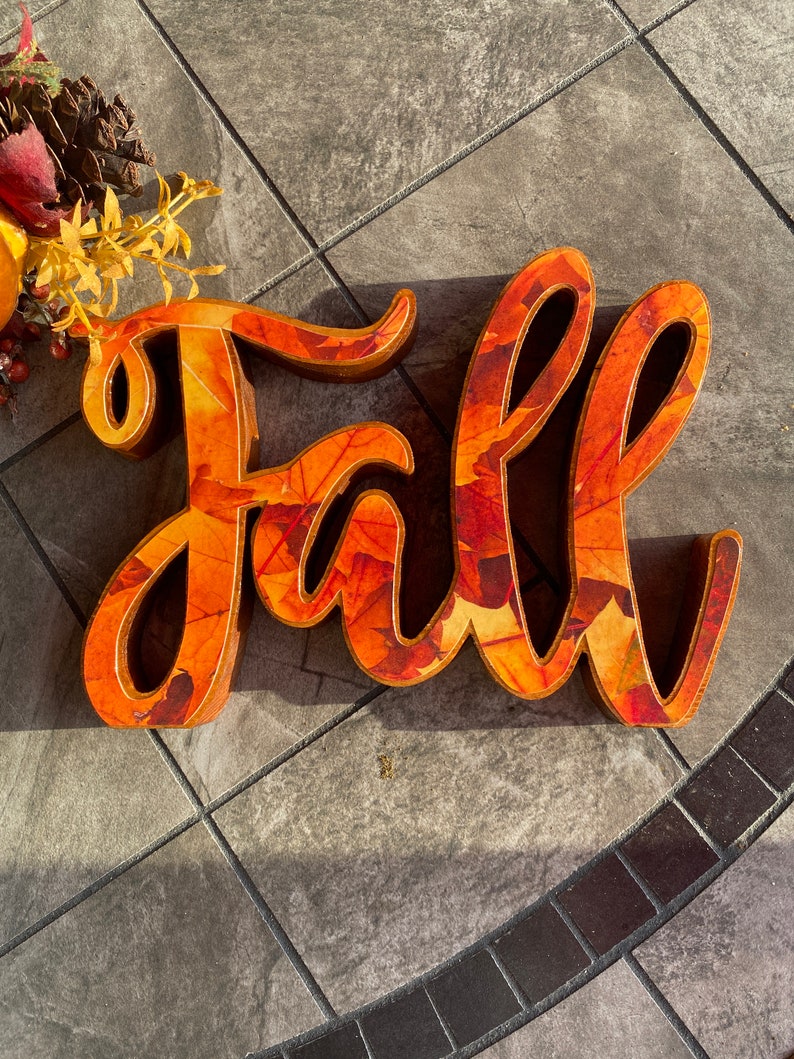 Fall Wood Cutout, Fall Wood Decor, Tiered Tray Decor, Shelf Sitter ...