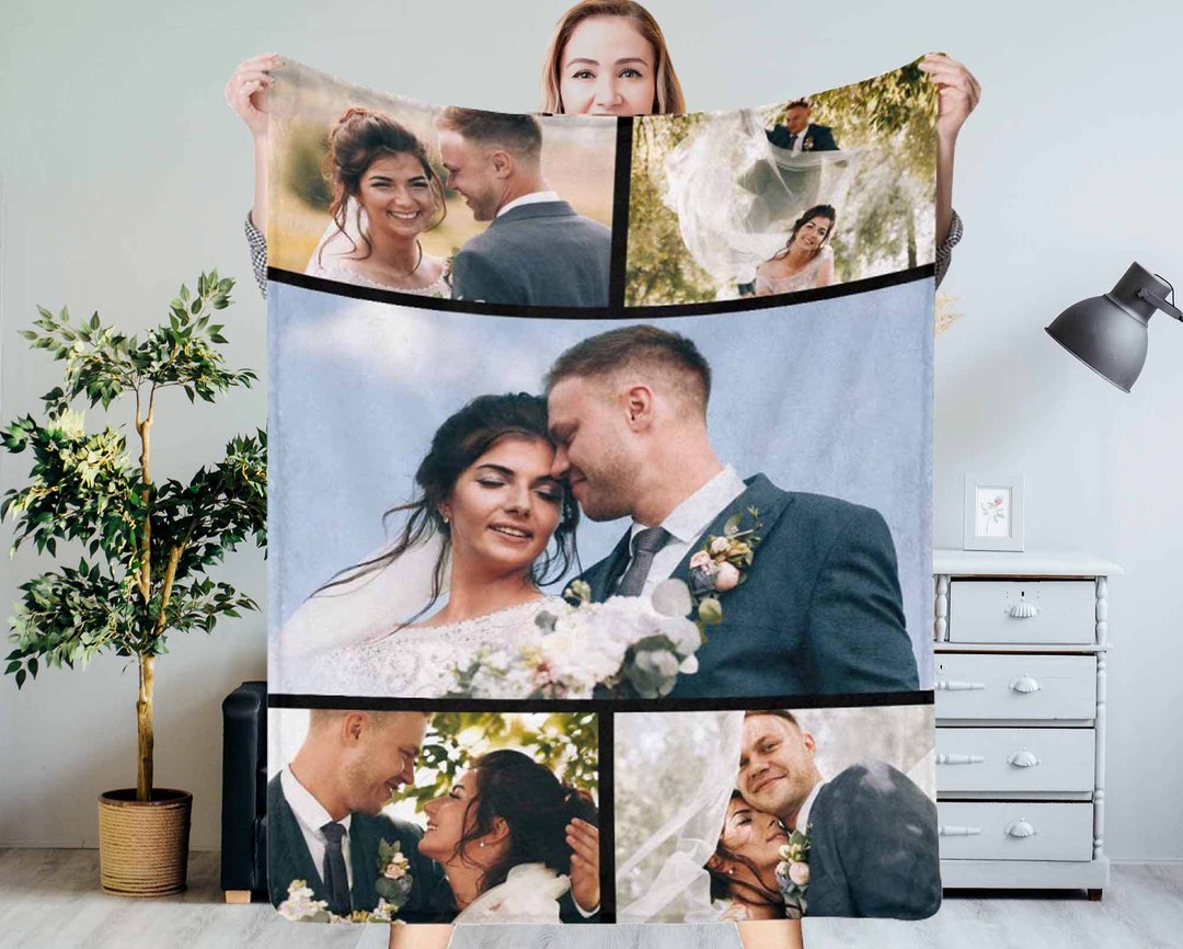 Custom Photo Patchwork Blankets, Personalised Engagement Blankets ...