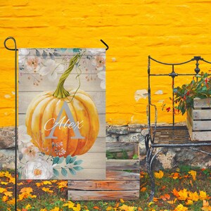 Custom Fall Garden Flag, Thanksgiving Garden Flag, Pumpkin Garden Flag ...