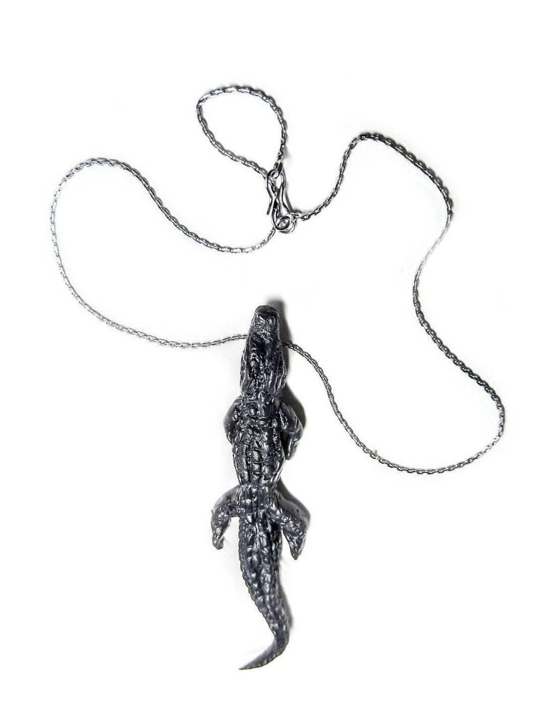 Custom Crocodile Pendant, Handmade Gothic Pendant, Polymer Clay Croc ...