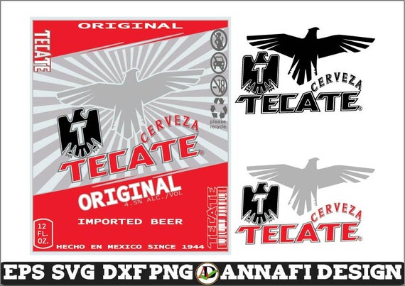 Tecate Beer Label Svg Tecate Svg Eps Png Dxf Vector Cri | Etsy Ireland