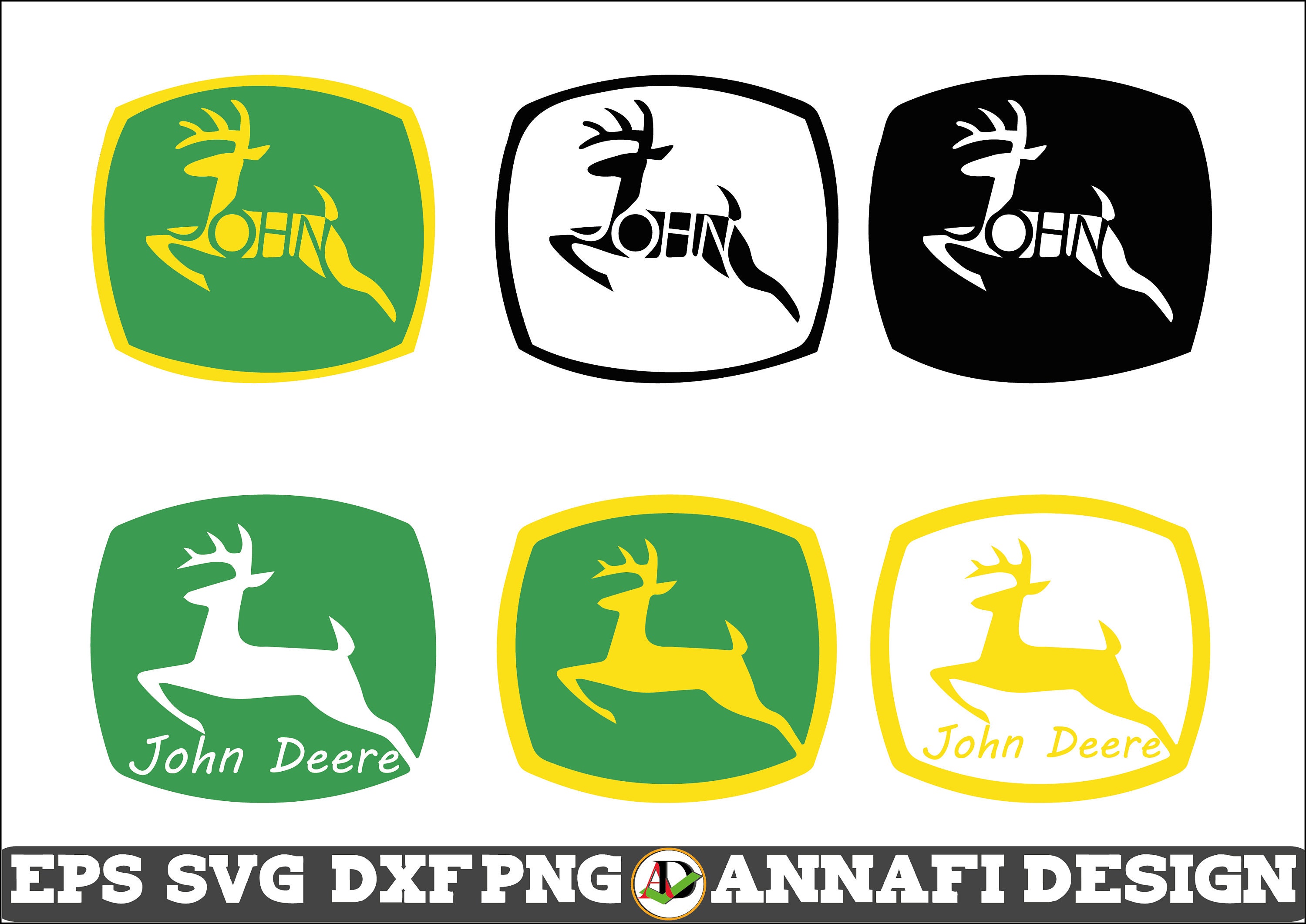6 John Deere Logos Svg File For Cricut Vector Cut File Etsy | Images ...