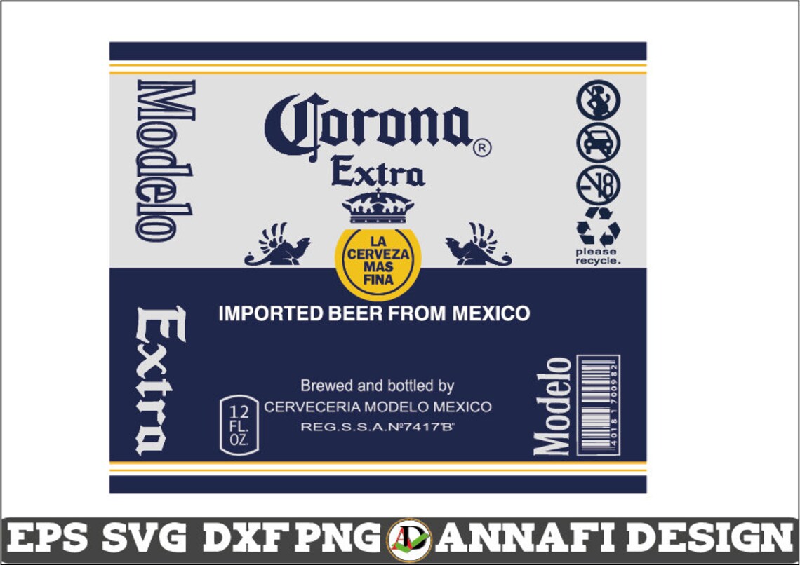 Corona Extra Label SVG Corona Familiar Label Svg Vector Cri | Etsy