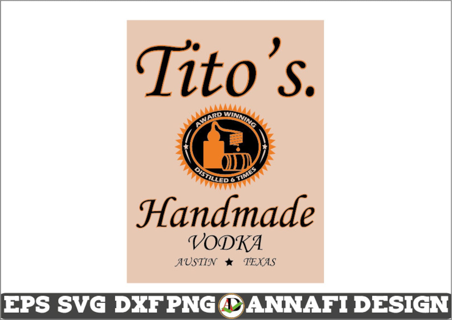 Tito's Vodka SVG Vector Cri cut file Clipart Cuttable | Etsy