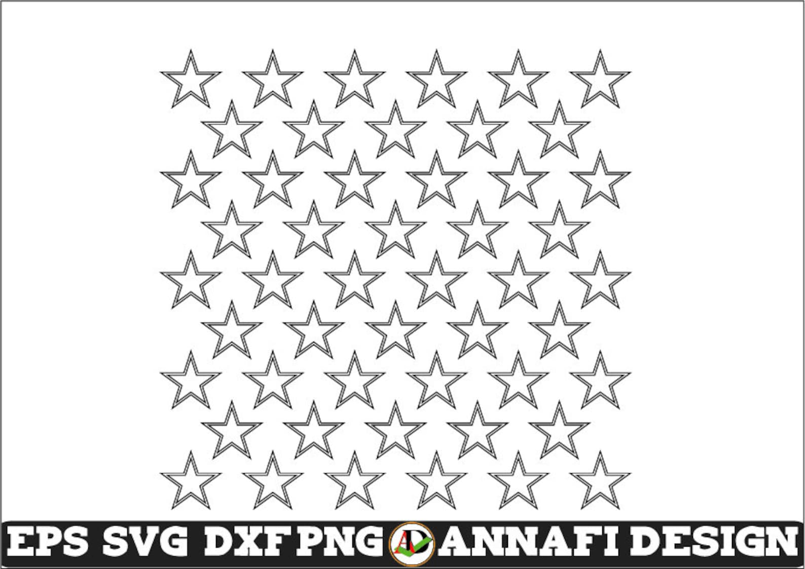50 Stars SVG American Flag Stars svg Vector Cri cut file | Etsy