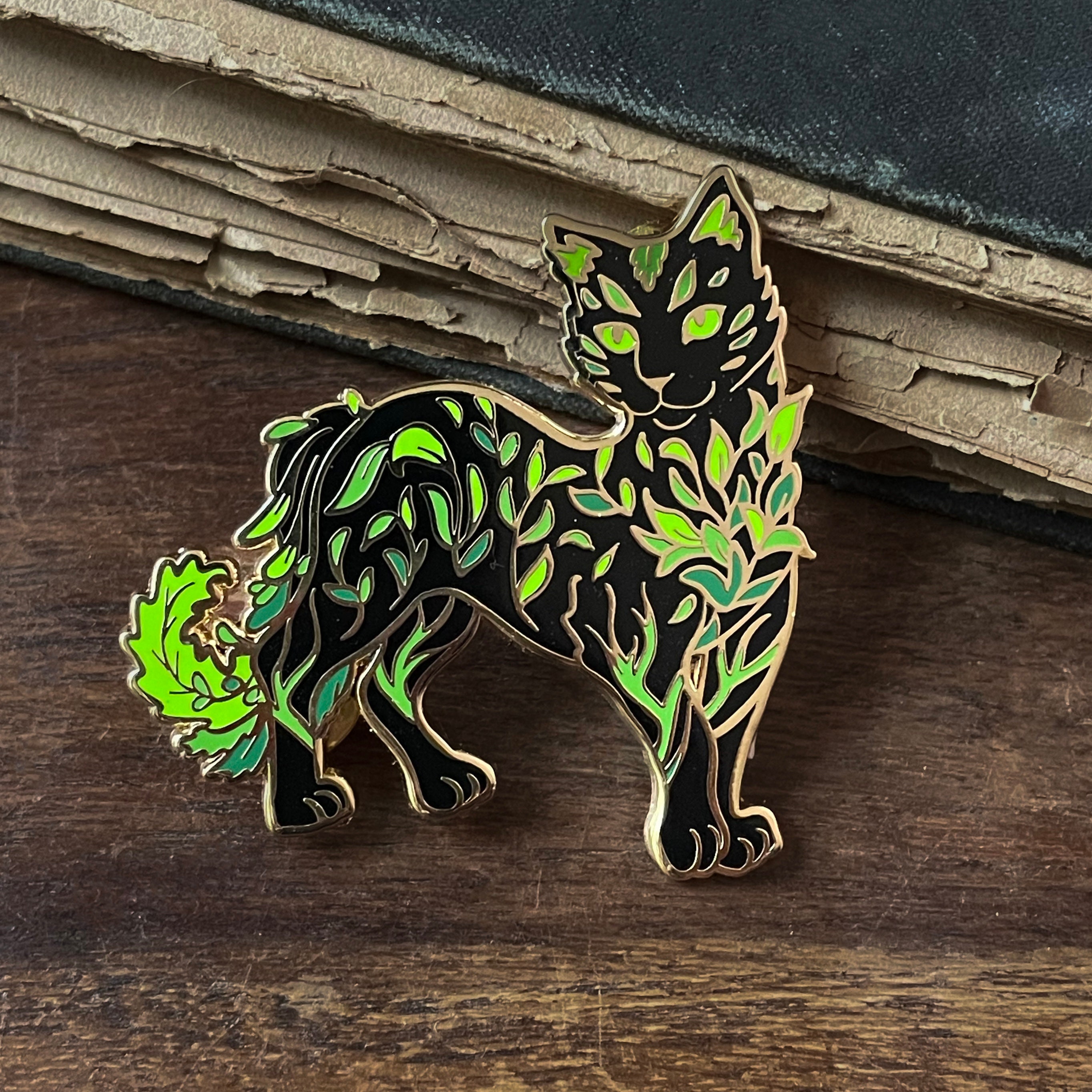 Elemental Cats Enamel Pin Earth Cat Gold Plated - Etsy