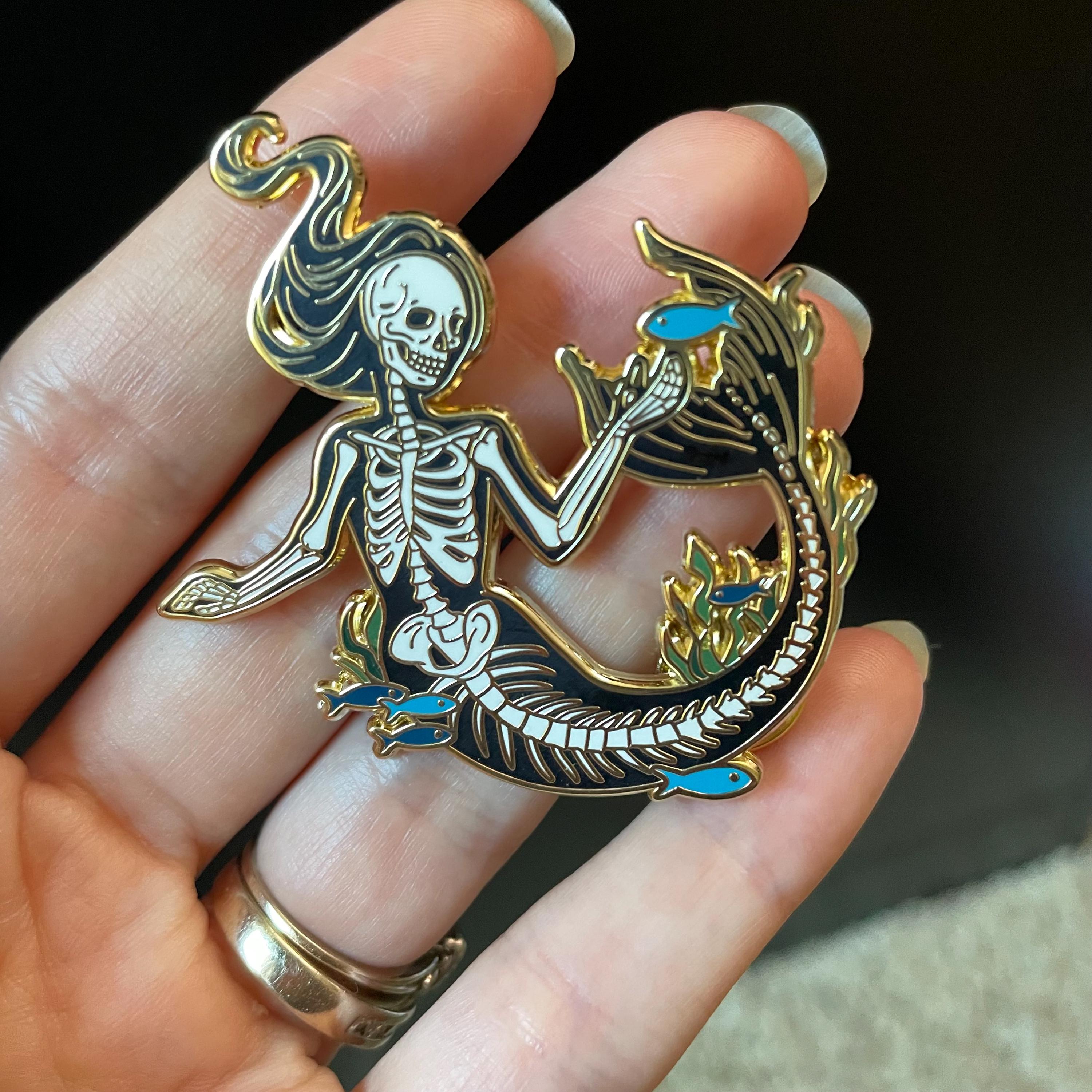 Skeletal Legends - Set of Enamel Pins | Gold Plated Mythical Creatures ...