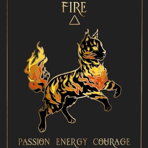 Elemental Cats Enamel Pin Set - Gold Plated Collectible Pins With Four Elements - Etsy