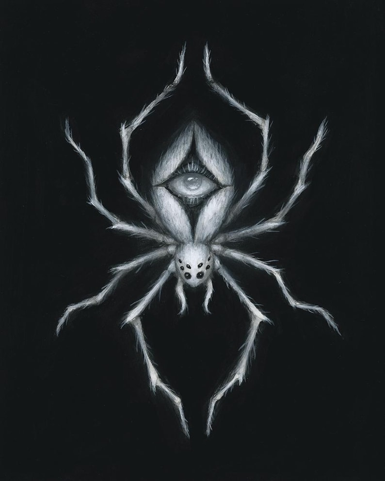 Art Print "nightfall Spider" 8x10" Fine Art Giclee Quality Dark Art ...