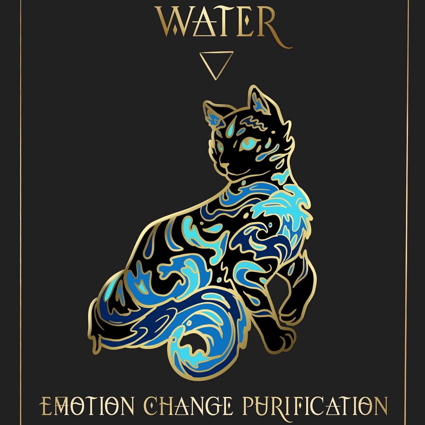 Elemental Cats Enamel Pin Set Gold Plated Collectible Pins With Four ...