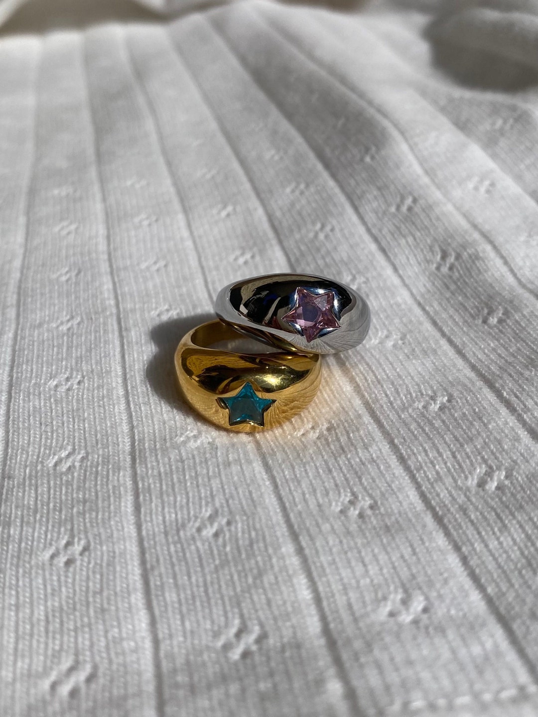 Chunky Star Rings ~ Stainless Steel - Etsy