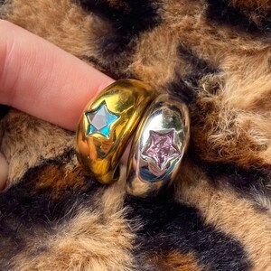 Chunky Star Rings Stainless Steel - Etsy