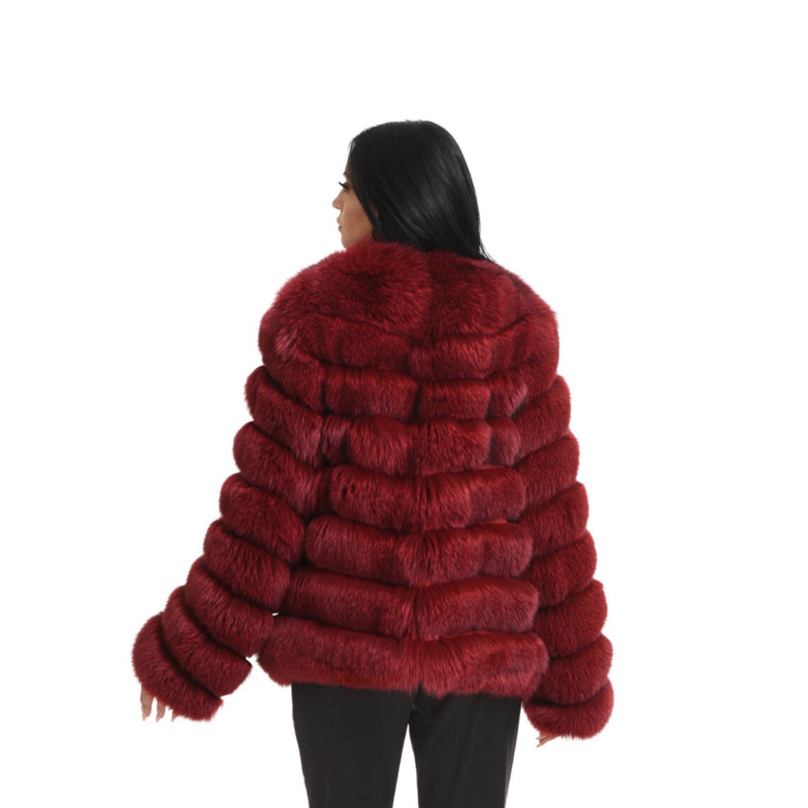 Trendy Striped Fox Jacket - Etsy