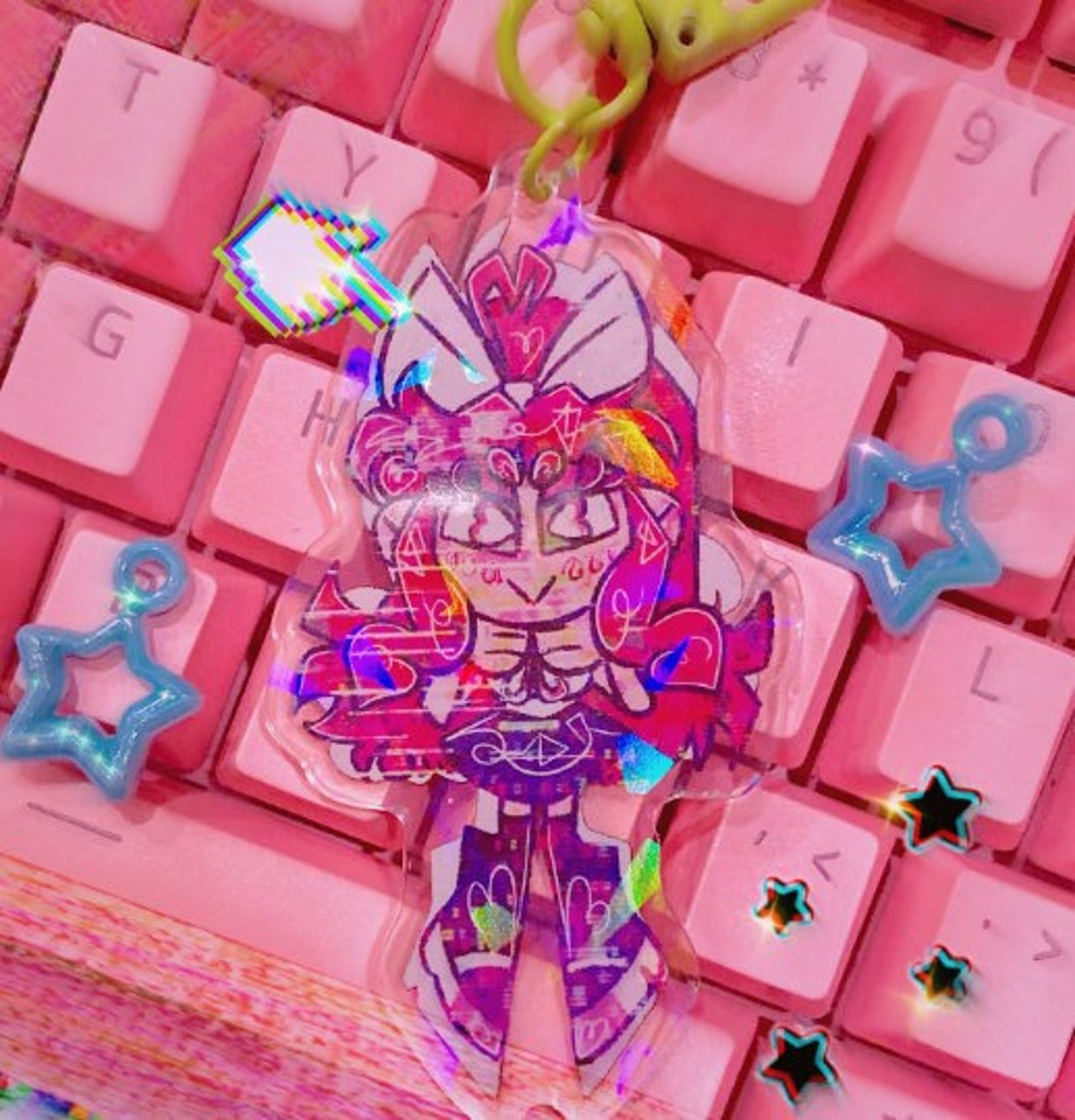 JUST MONIKA Ddlc Holographic Double-sided Keychain - Etsy