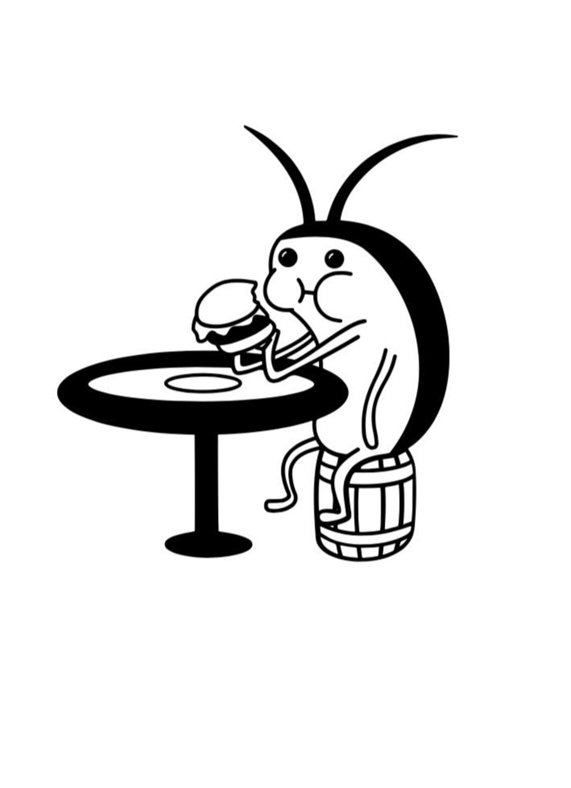 Spongebob Squarepants Cockroach Eating Vinyl Decal | Etsy