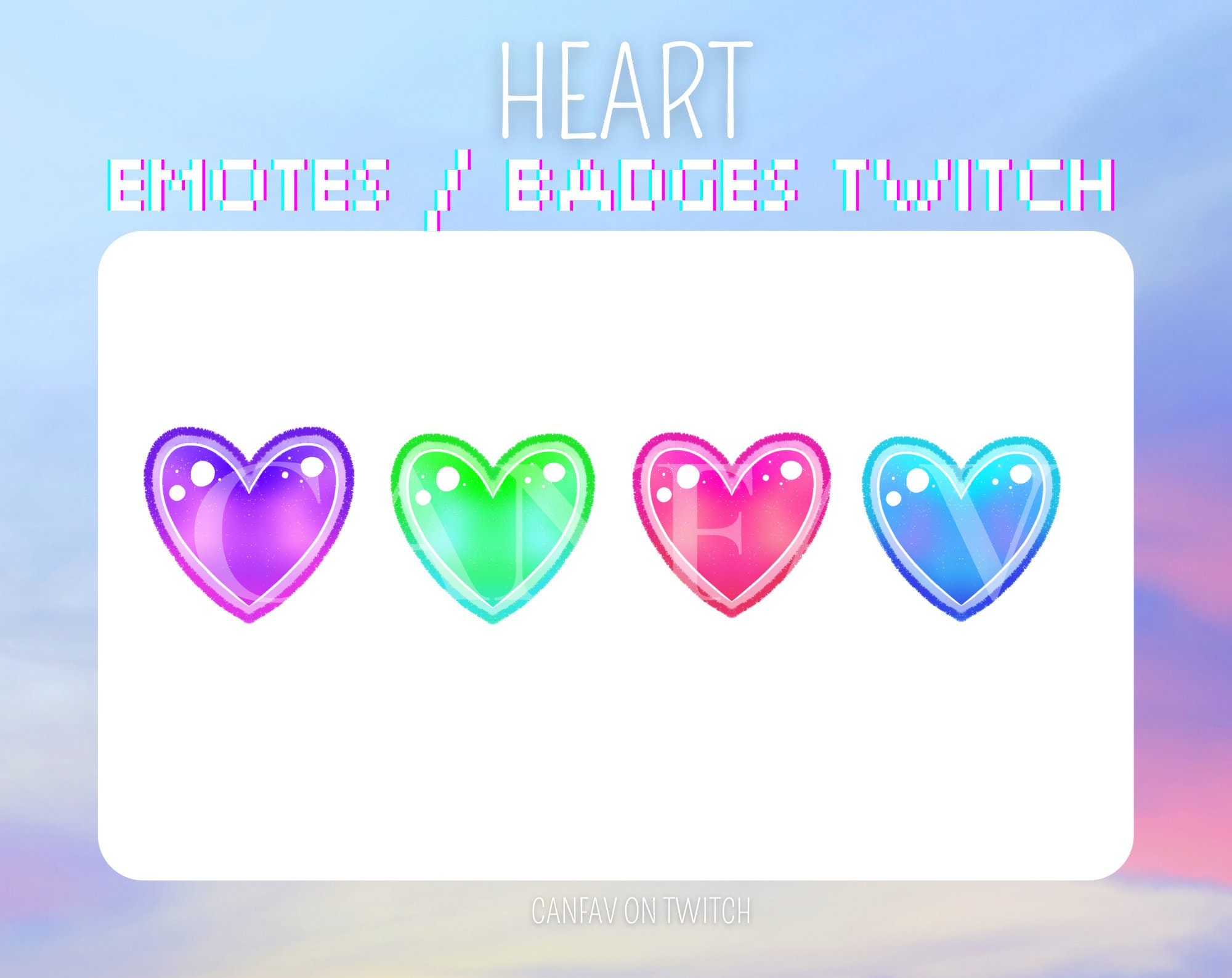 Twitch Hearts Emotes/badges - Etsy