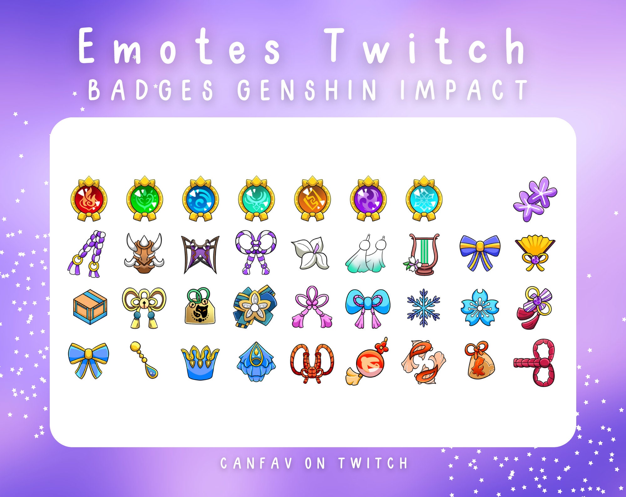 Chain Points Pack / Badges / Emotes Genshin Impact - Etsy