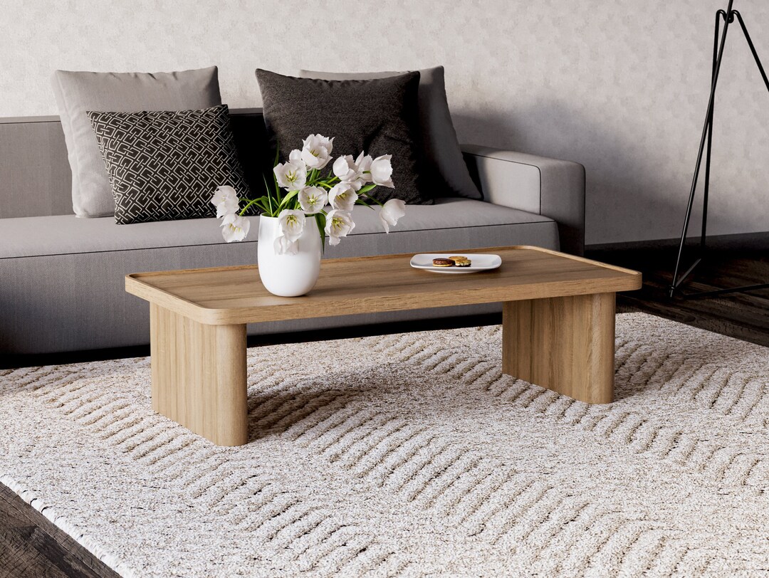 Wooden Coffee Table - Modern Coffee Table - Unique Coffee Table - Solid ...