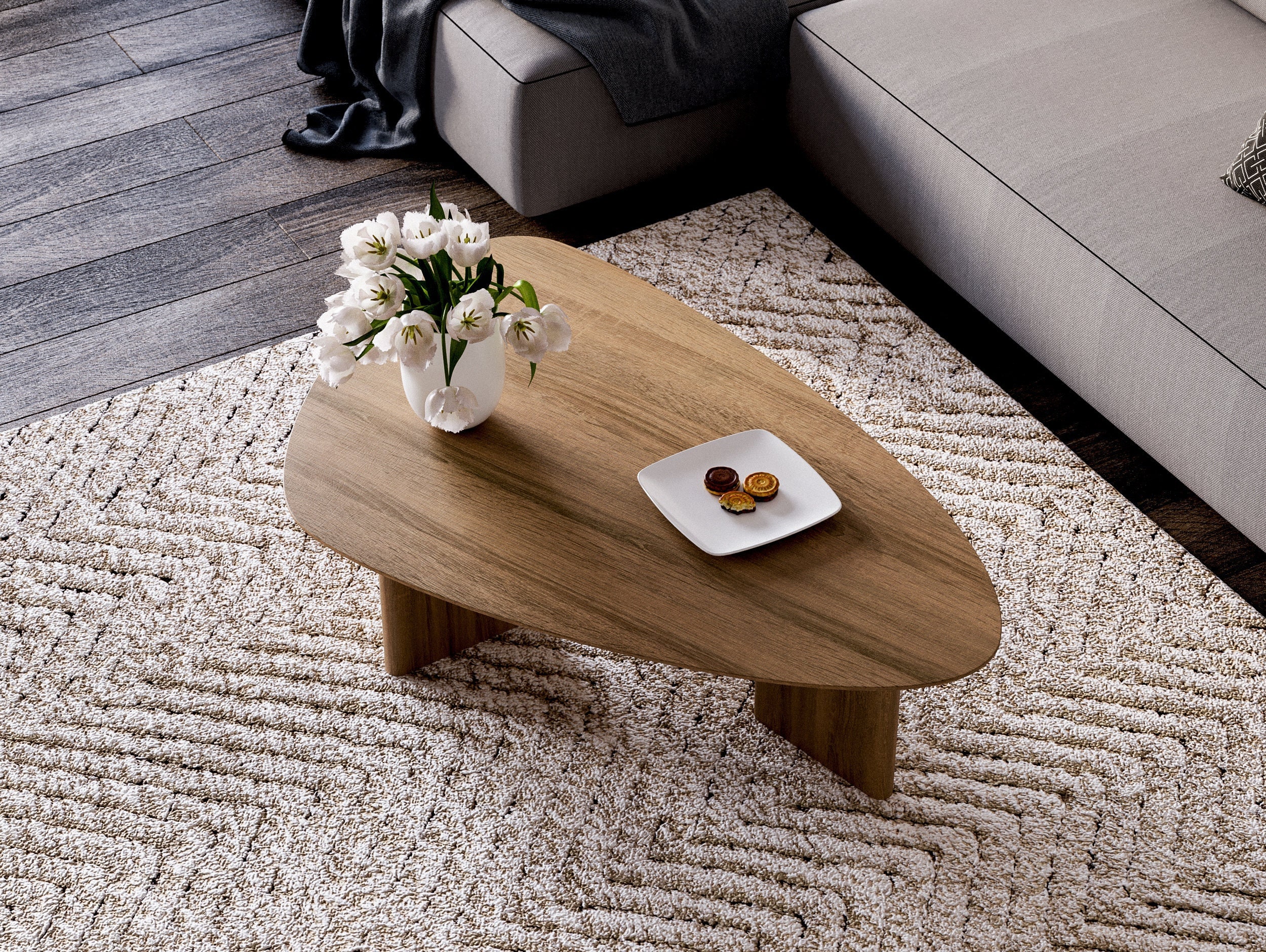 Aesthetic Coffee Table Unique Coffee Table Wood Coffee Table Solid Oak ...