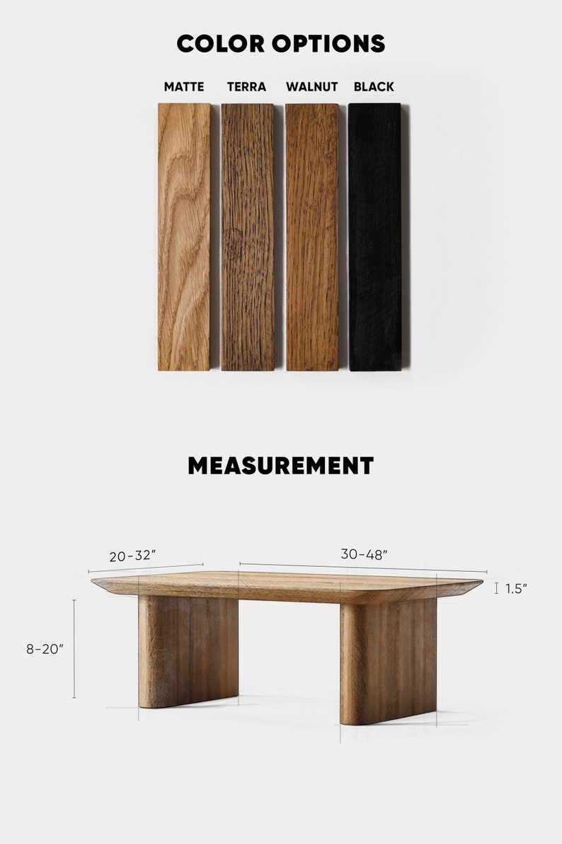 Modern Coffee Table Rectangular Coffee Table Wooden Coffee - Etsy