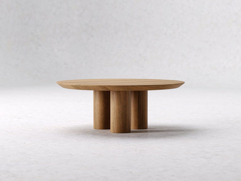 Round Coffee Table Modern Coffee Table Wood Coffee Table - Etsy