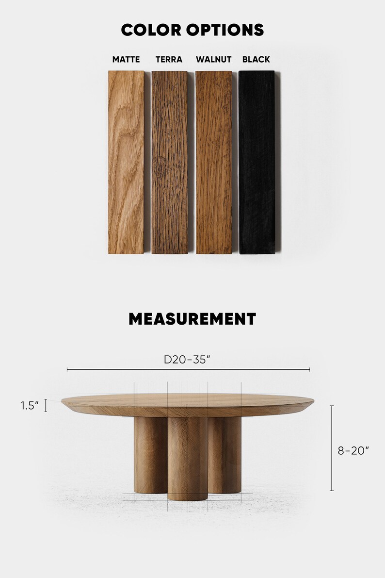 Round Coffee Table Modern Coffee Table Wood Coffee Table - Etsy