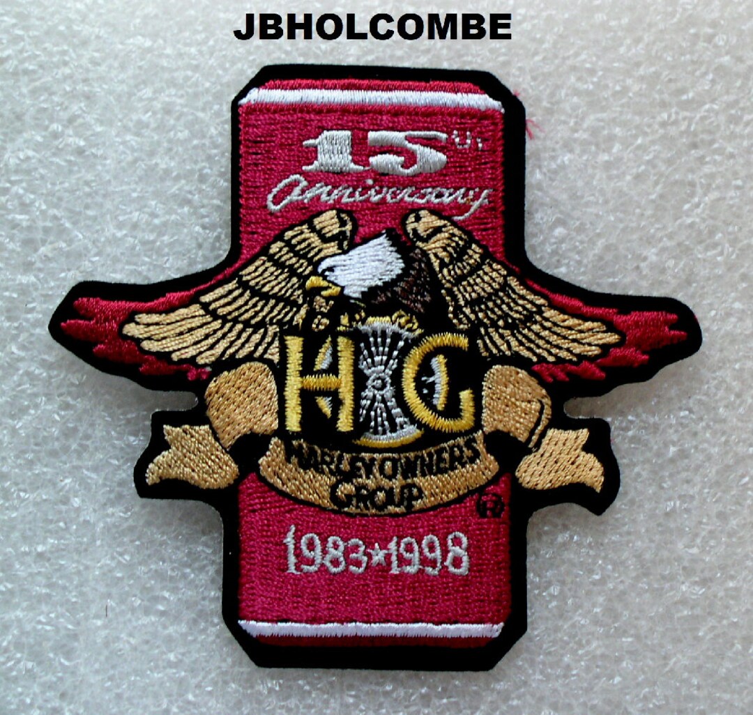 1998 Harley Davidson Owners Group HOG 15th Anniversary Patch...new ...