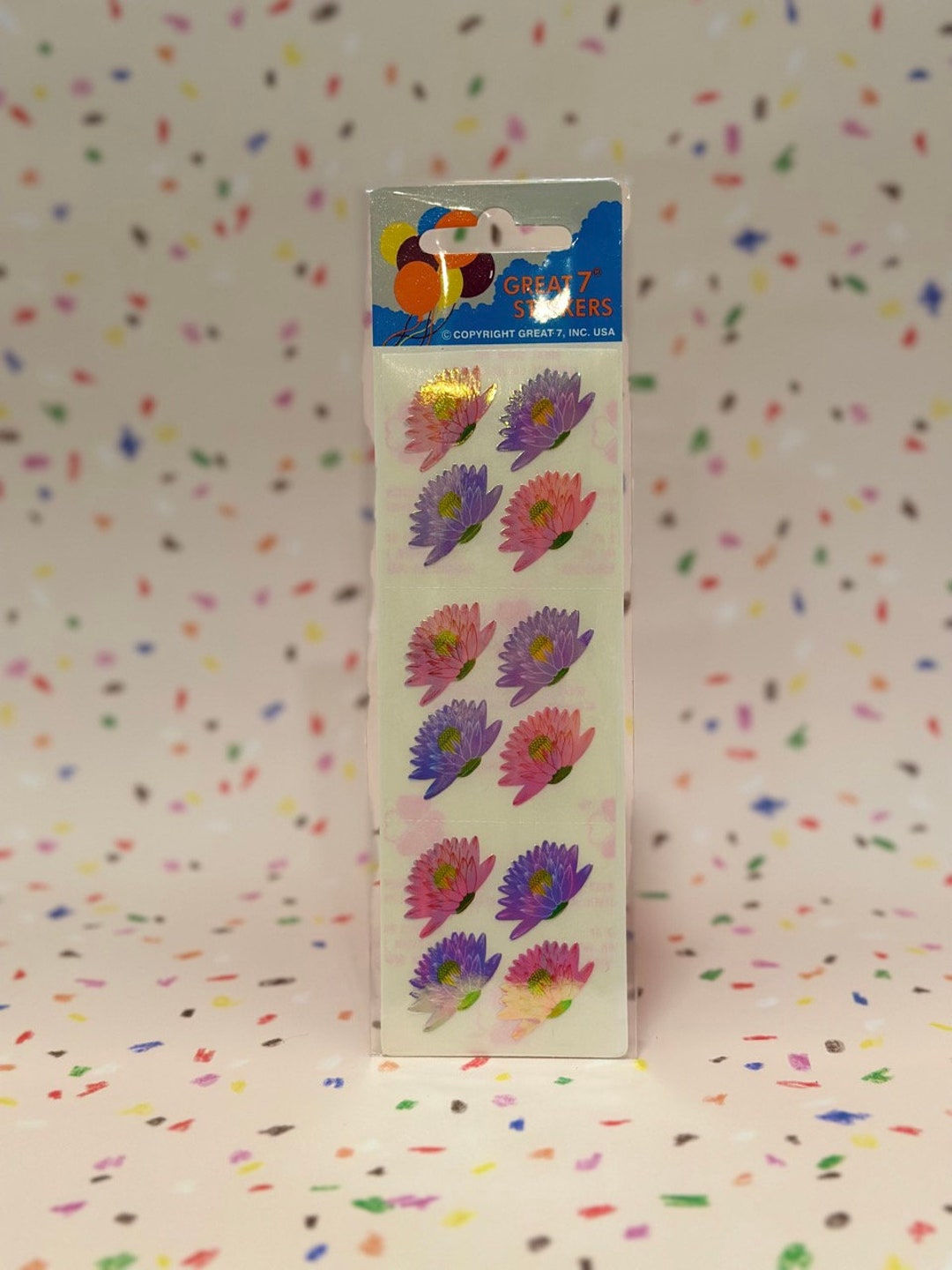 Vintage Opal Water Lilies Great 7 1990s 2000s Opalescent Shiny Stickers ...