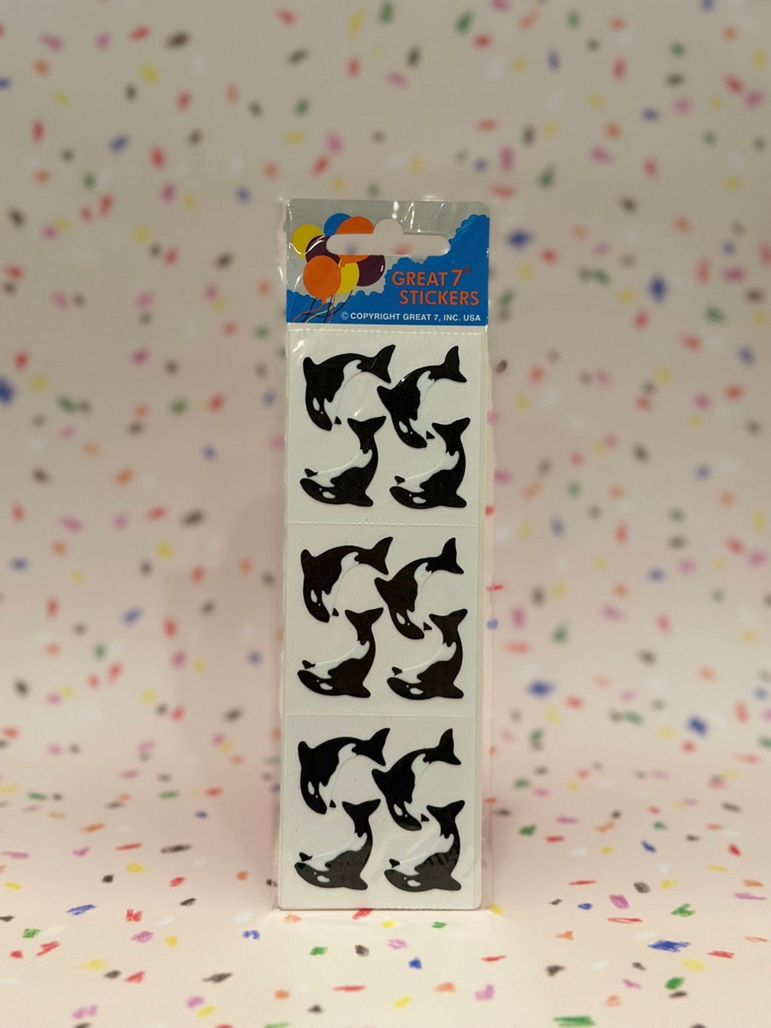 Vintage FUZZY Orca Killer Whale Great 7 1990s 2000s Flocked Stickers - Etsy