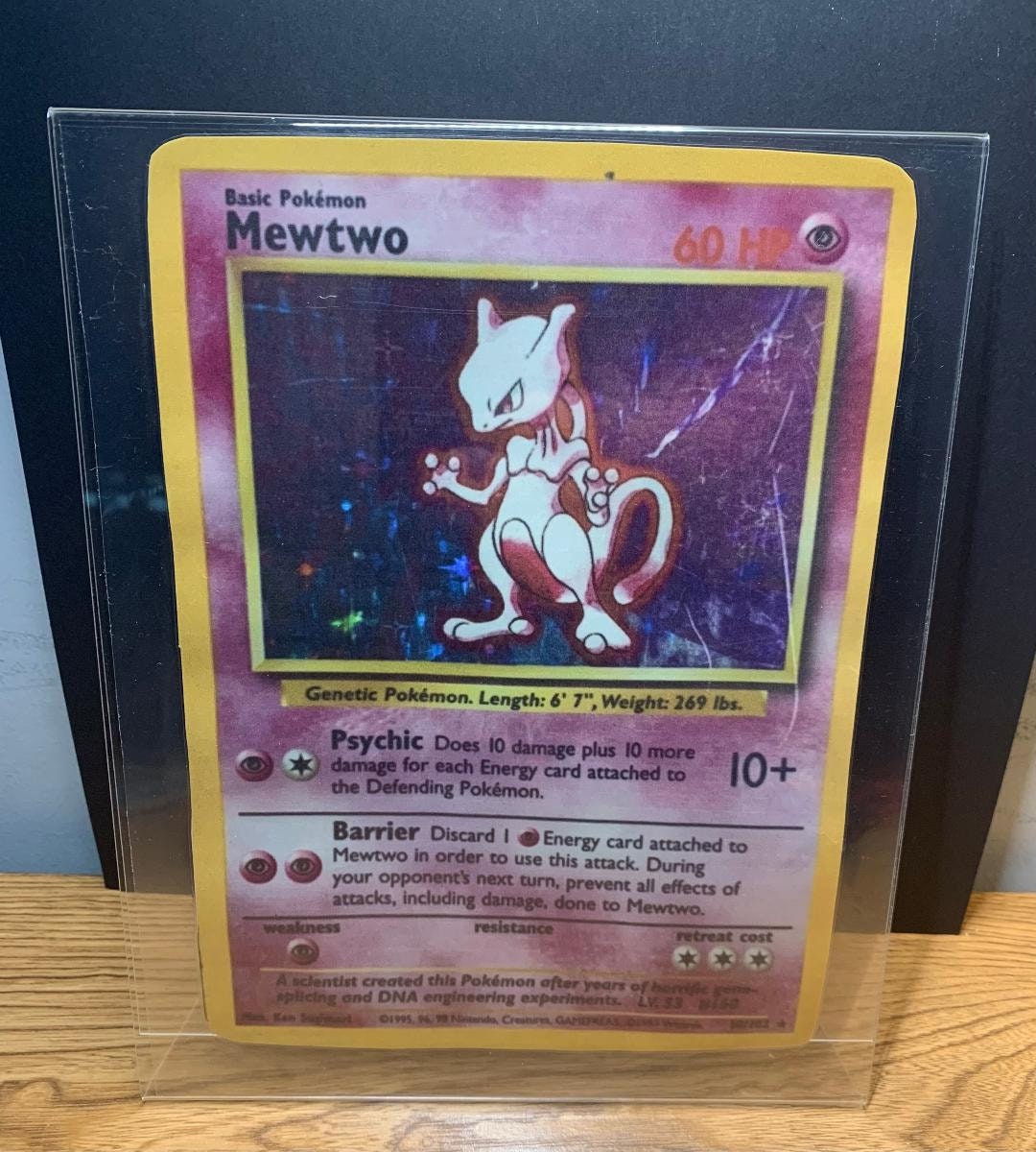 Mewtwo Framed Giant 1st Generation Pokemon Card Replica / NOT ACTUAL ...